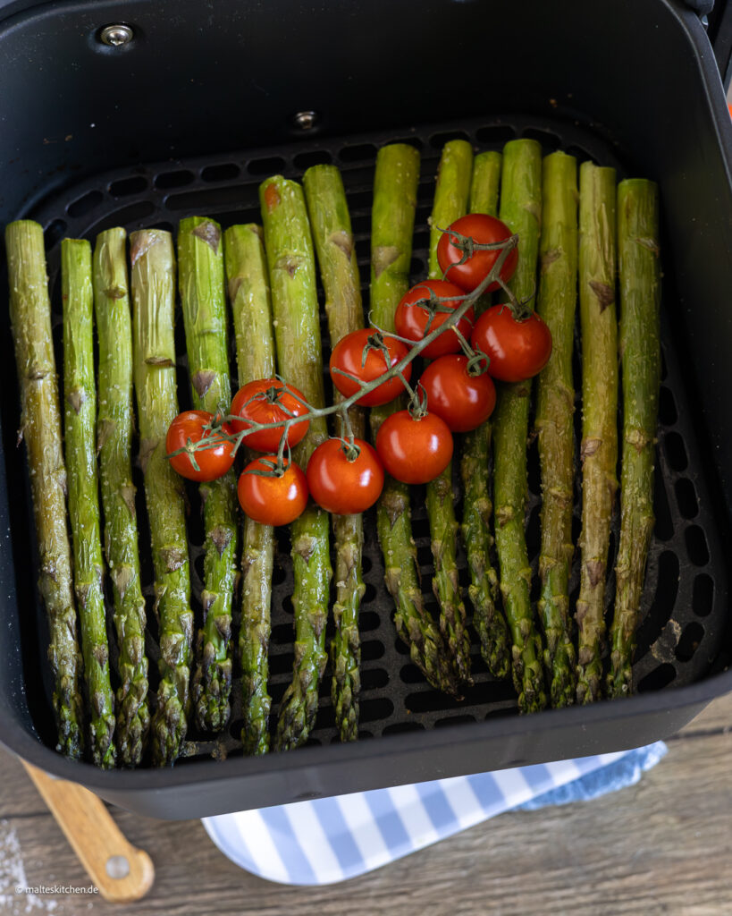 Grner Spargel In Heissluftfritteuse